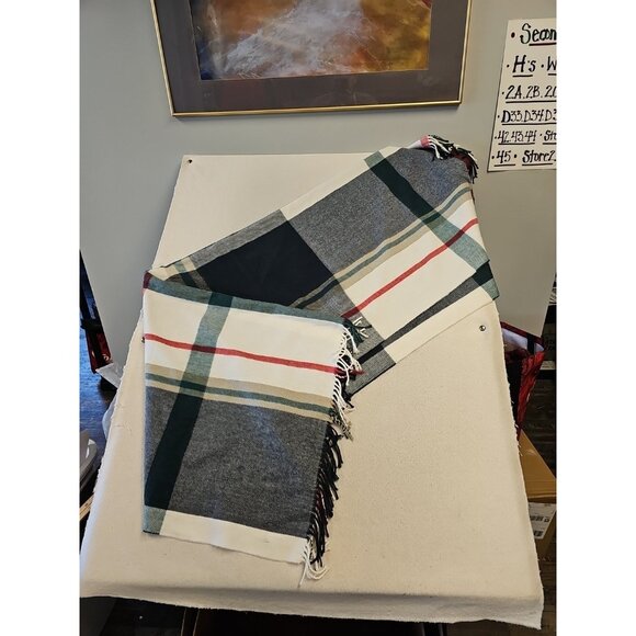 J. Crew | Accessories | Jcrew Classic Scarf Multicolor Plaid Throw Lap ...